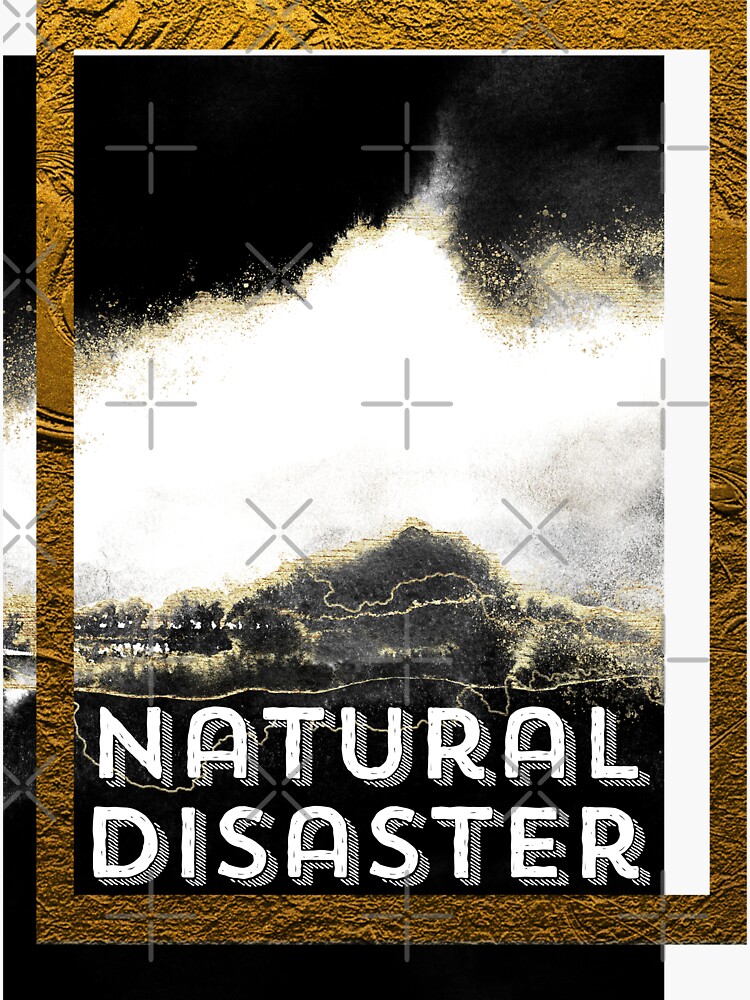 "Natural disaster " Sticker for Sale by dinadesign | Redbubble