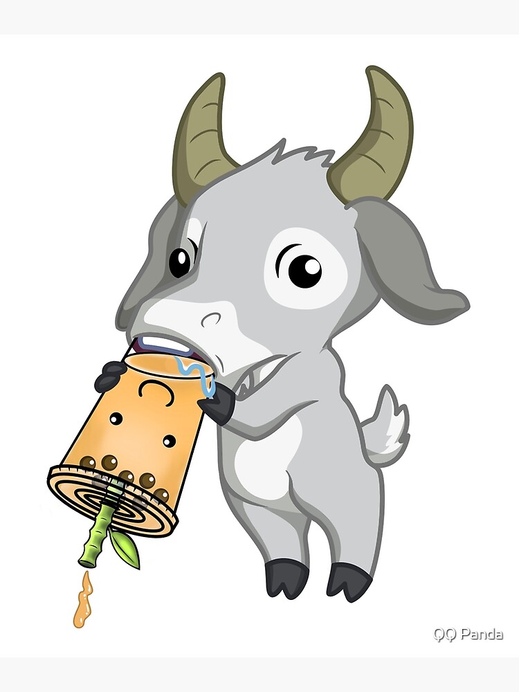 "Year of the Goat Sheep Derp Bubble Boba Tea Chinese Zodiac" Poster by ...