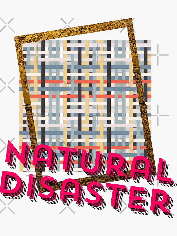 "Natural disaster " Sticker for Sale by dinadesign | Redbubble