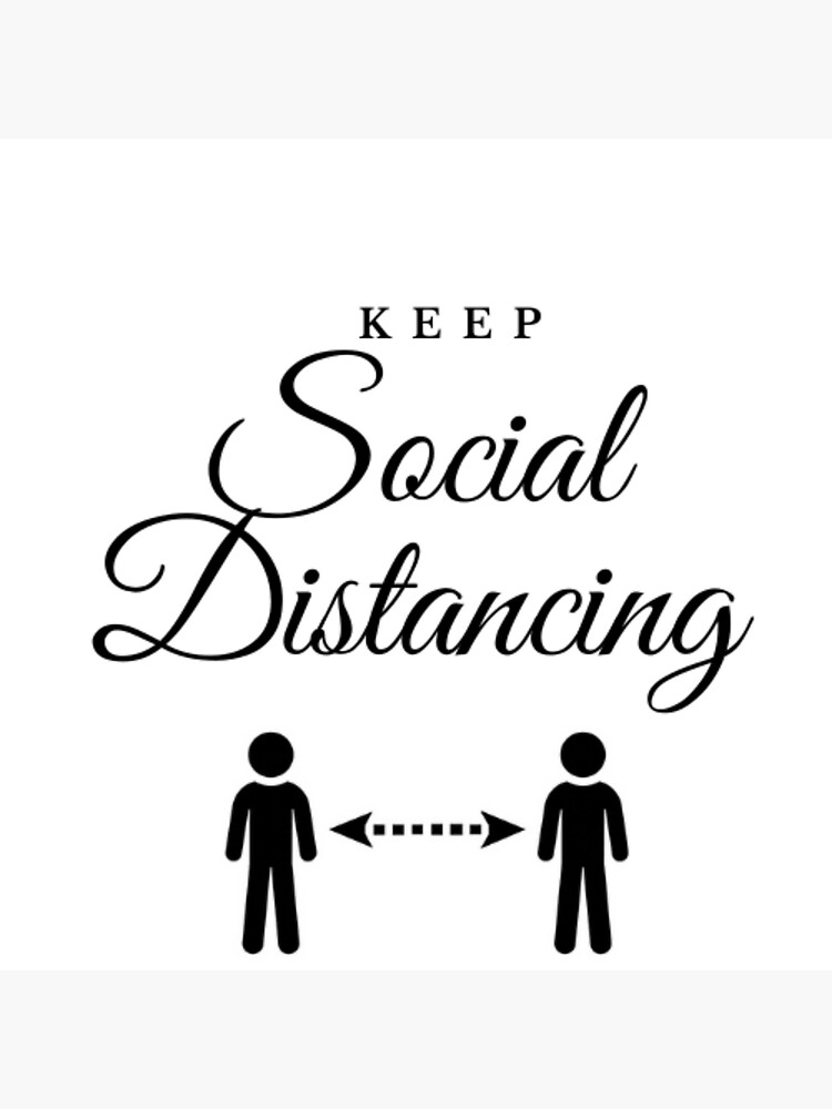 "Keep Social Distancing" Sticker for Sale by marouma123456 | Redbubble