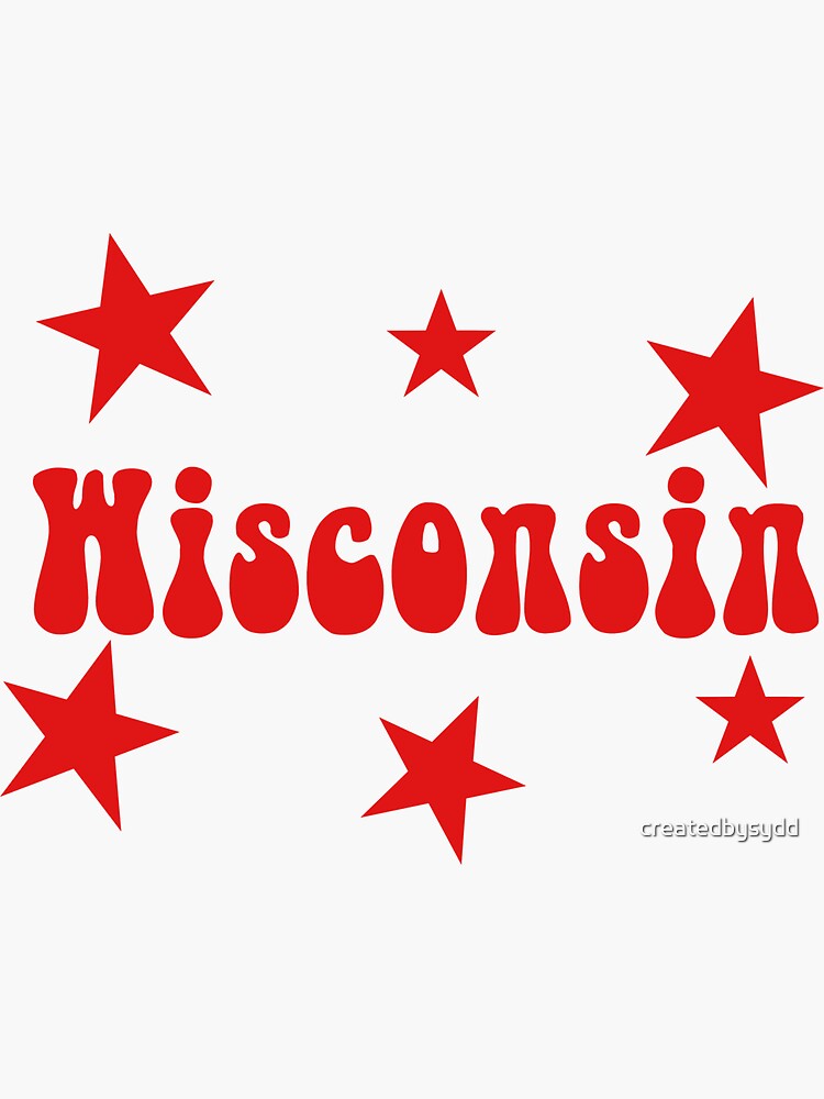 "wisconsin stars" Sticker for Sale by sydnirotenberg | Redbubble