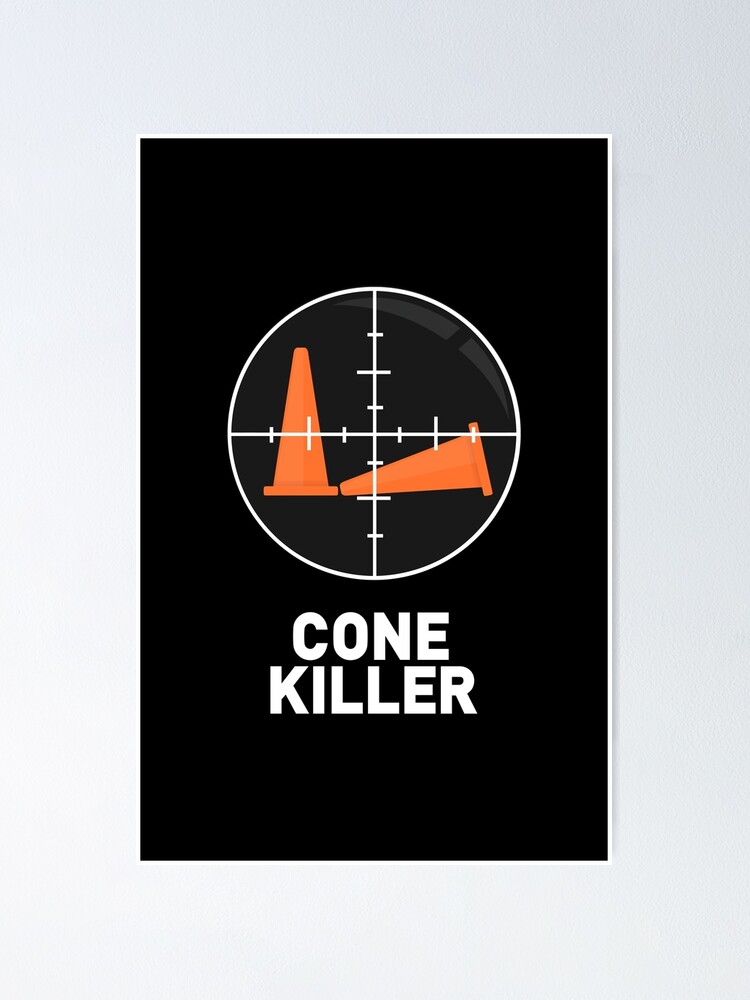 "Autocross - Cone Killer (dark background)" Poster for Sale by ...