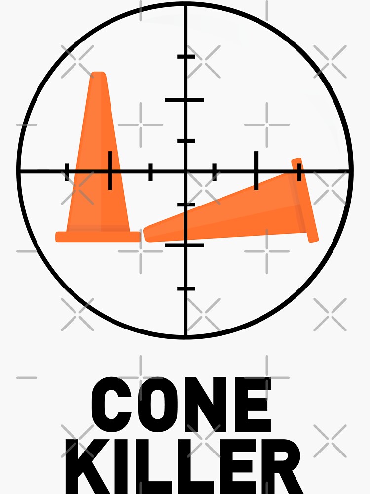 "Autocross - Cone Killer (light background)" Sticker for Sale by ...