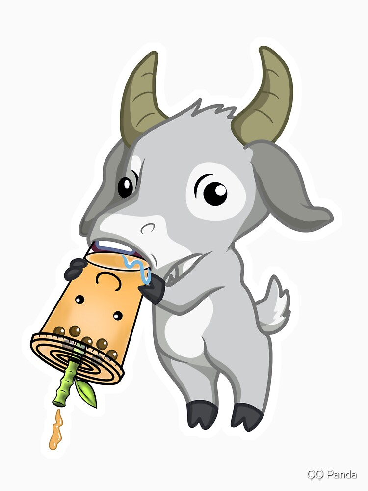 "Year of the Goat Sheep Derp Bubble Boba Tea Chinese Zodiac" T-shirt by ...