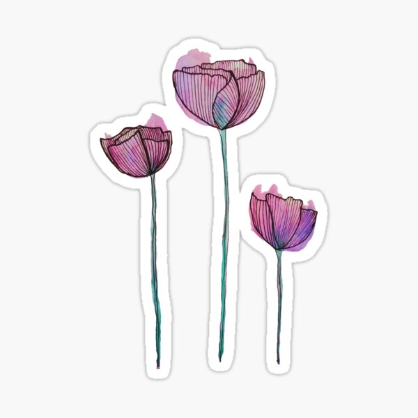 "Abstract watercolor flower doodle" Sticker for Sale by azracaus ...