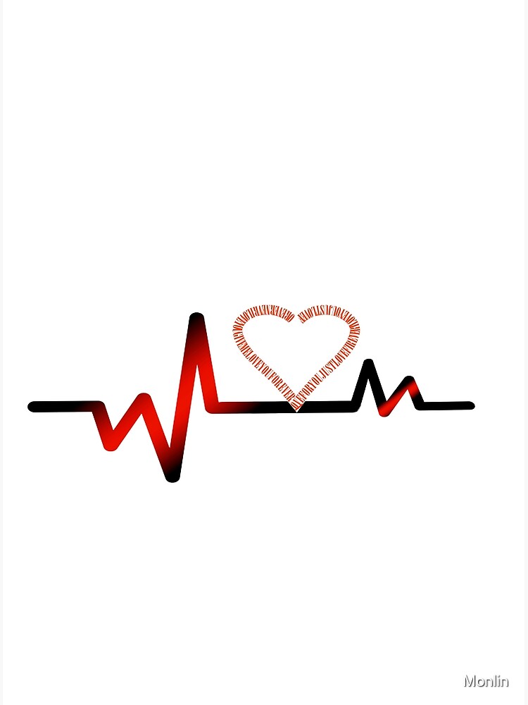 "Heart chart sticker. First design!" Poster for Sale by Monlin | Redbubble