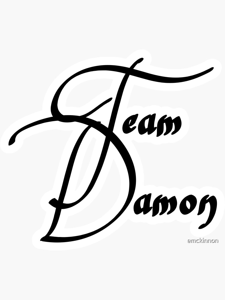 "Team Damon" Sticker by emckinnon | Redbubble