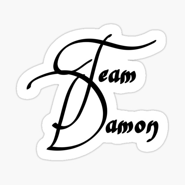 "Team Damon" Sticker by emckinnon | Redbubble