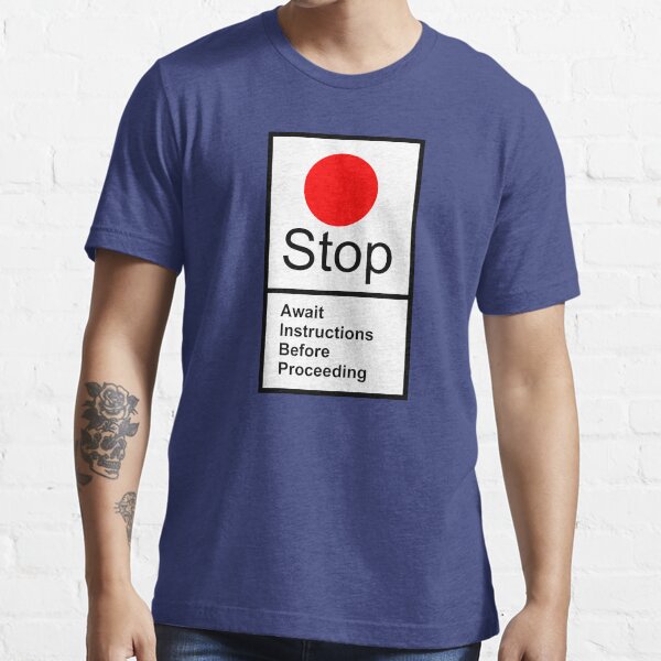 "BRITISH RAIL STOP SIGN" T-shirt for Sale by CraigMatthews | Redbubble ...