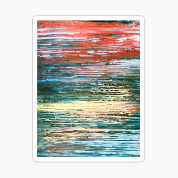 "Wiped Acrylic Pour Painting" Sticker for Sale by affyash | Redbubble