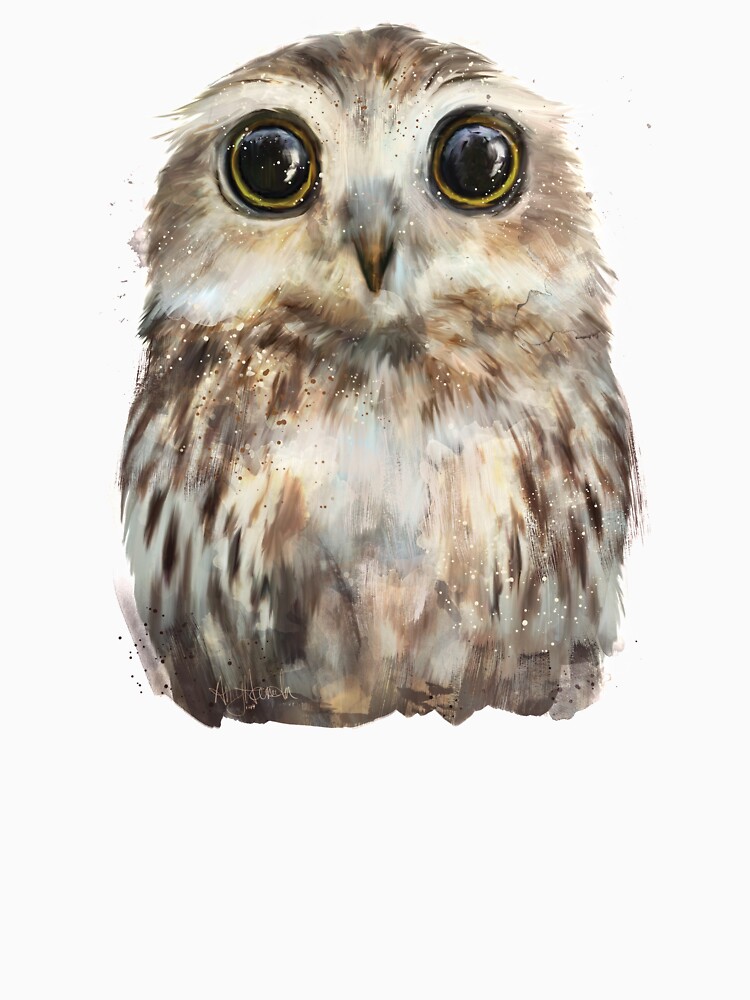 "Little Owl" T-shirt for Sale by AmyHamilton | Redbubble | owl t-shirts ...