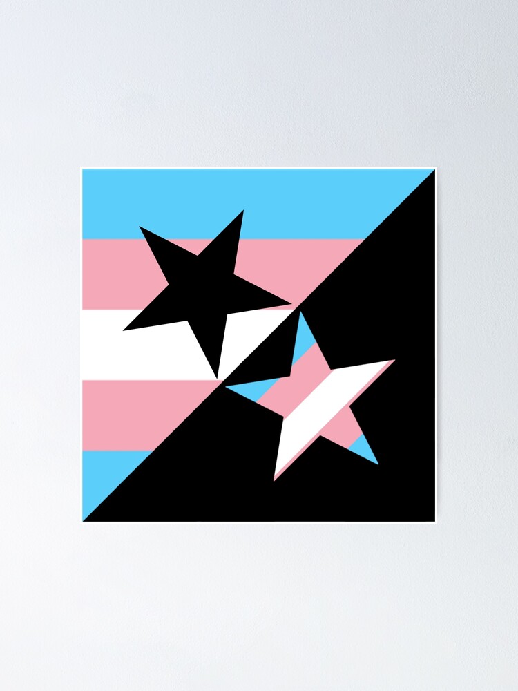 "Trans Anarchist (Tranarchist) Star Flag" Poster for Sale by JayAceAro ...