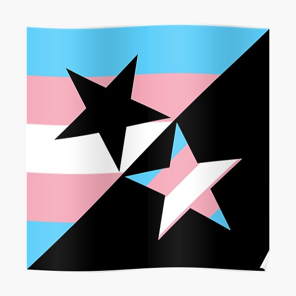 "Trans Anarchist (Tranarchist) Star Flag" Poster for Sale by JayAceAro ...