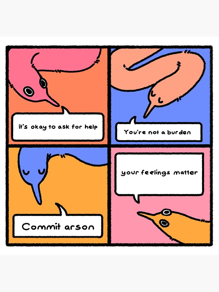 "worm on a string says commit arson" Poster for Sale by Knifeclown ...