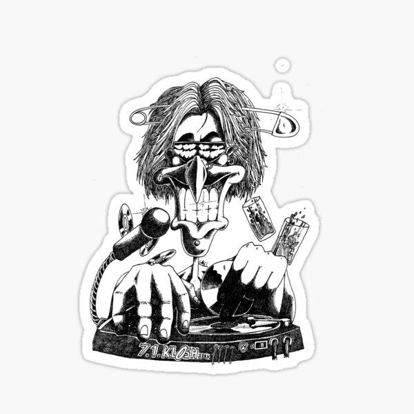 "Funky 90's DJ" Sticker for Sale by Galfi | Redbubble