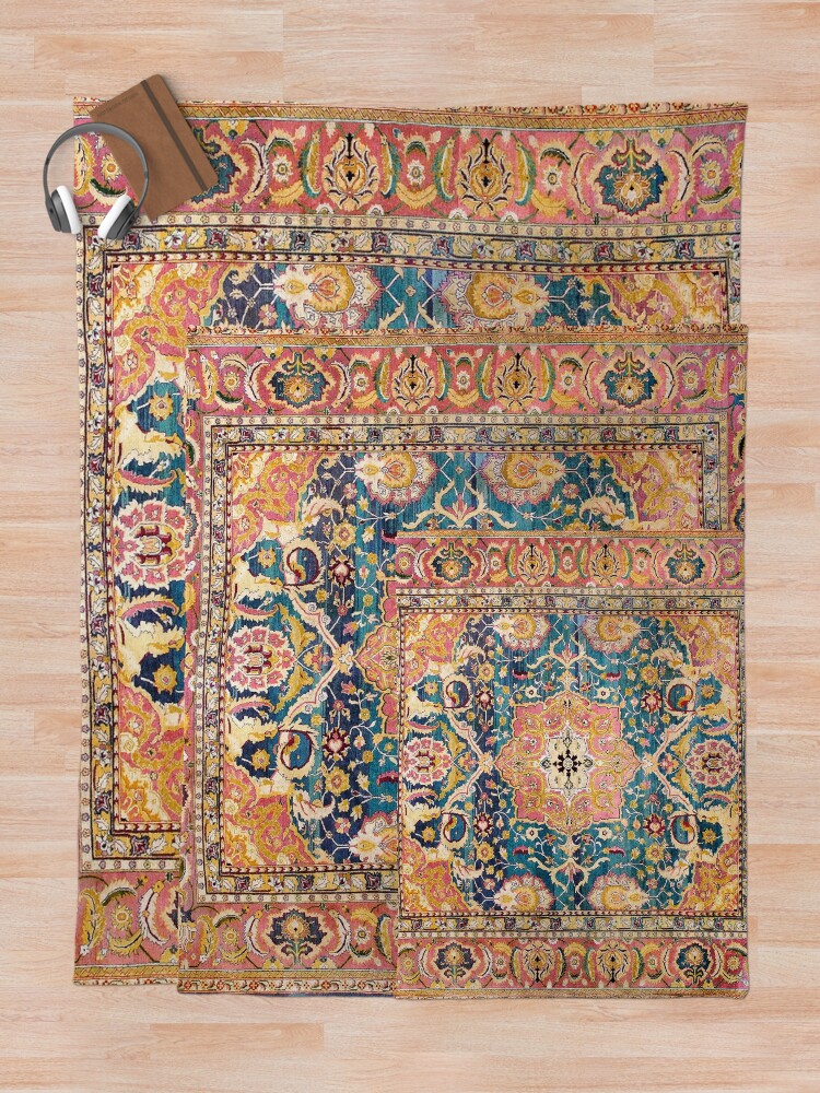 "Amritsar Punjab North Indian Rug Print" Throw Blanket for Sale by ...