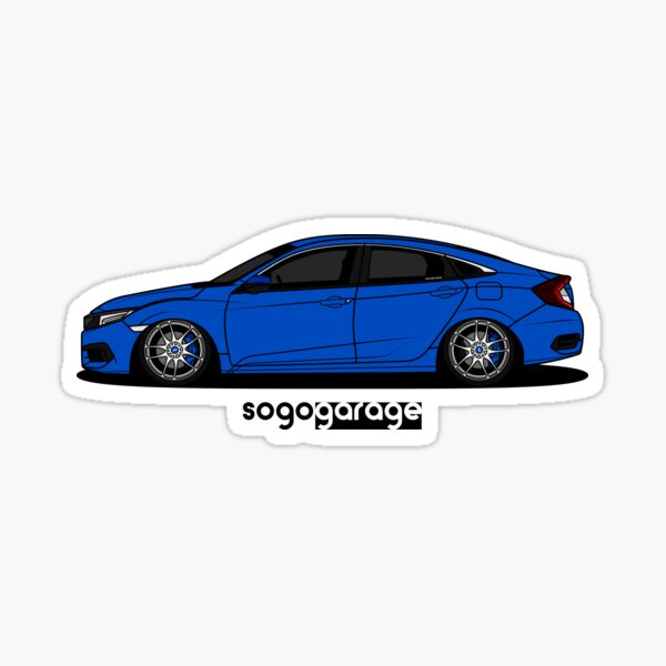 "Civic Sedan" Sticker by SogoCristian | Redbubble