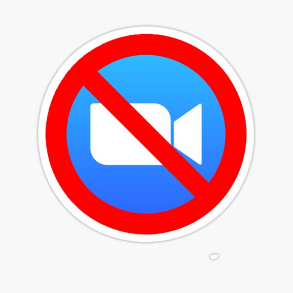 "Anti-Zoom Club" Sticker by confuzedart | Redbubble