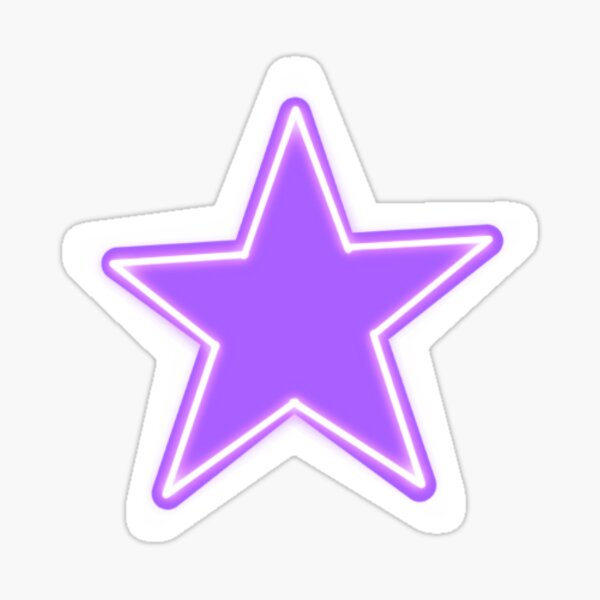 "Glowing Purple Star Design" Sticker for Sale by vivibanksdesign ...