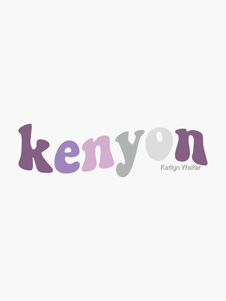 "kenyon" Sticker for Sale by wkatlyn | Redbubble