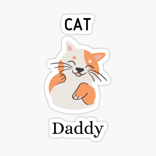 Pegatina «Kawaii cute dibujos animados gato papi» de IamTrending ...