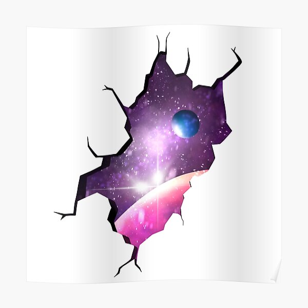 "space / galaxy in wall crack " Poster by Emo-tionalWreck | Redbubble