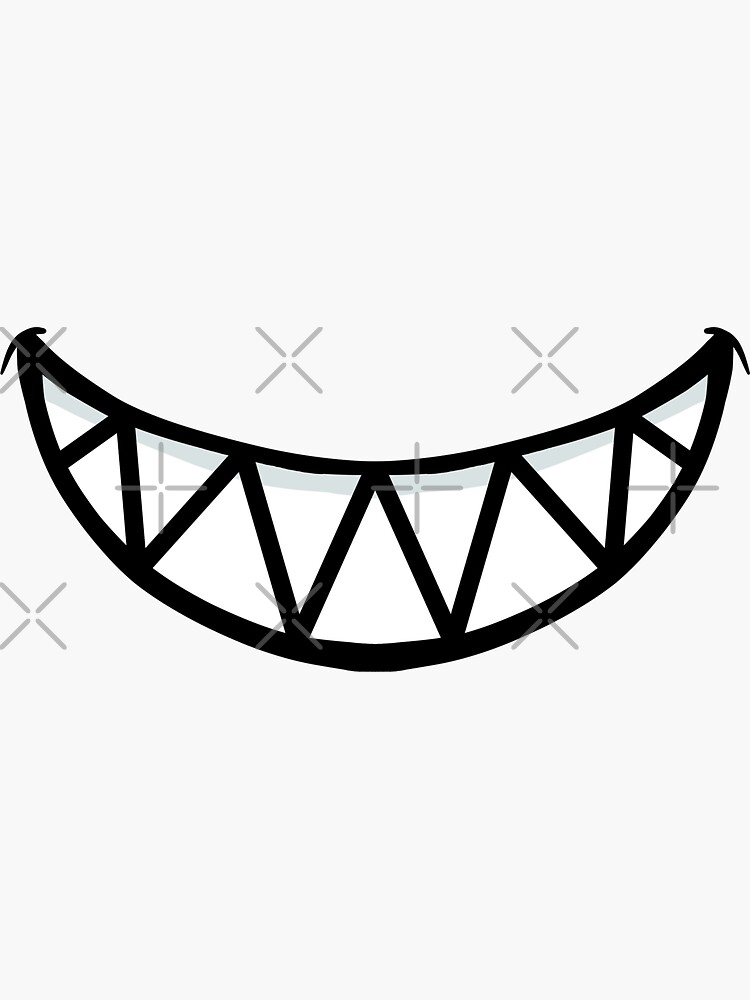 "Grin " Sticker for Sale by CherryCloudsArt | Redbubble