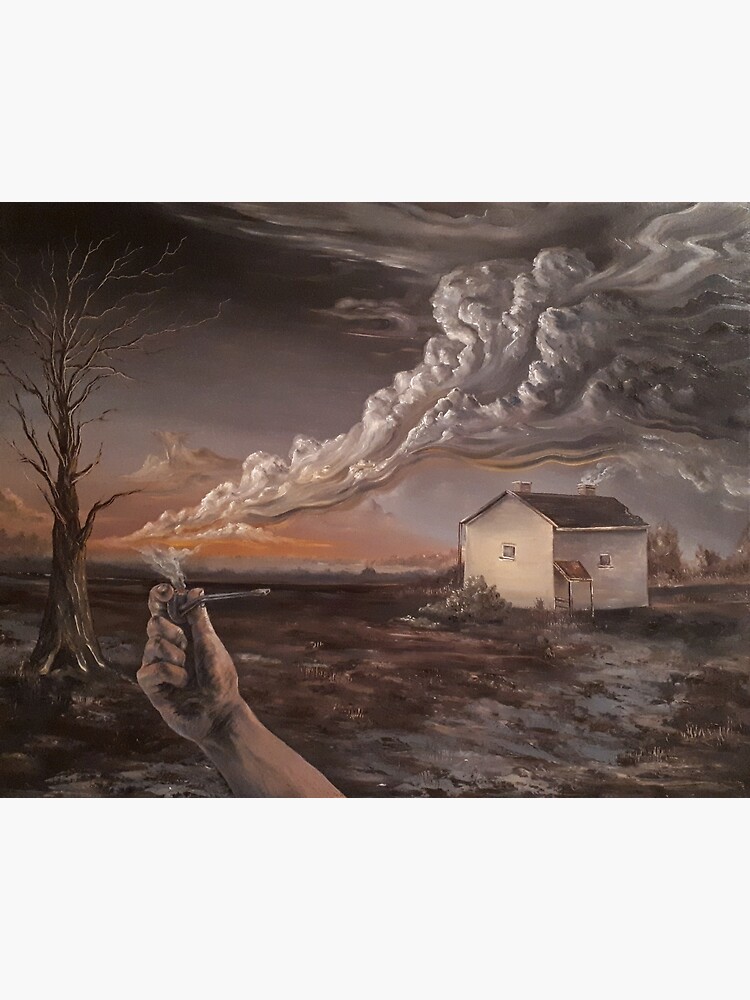 "Surreal Pipe Landscape Painting" Poster for Sale by GeorgeWestonArt ...