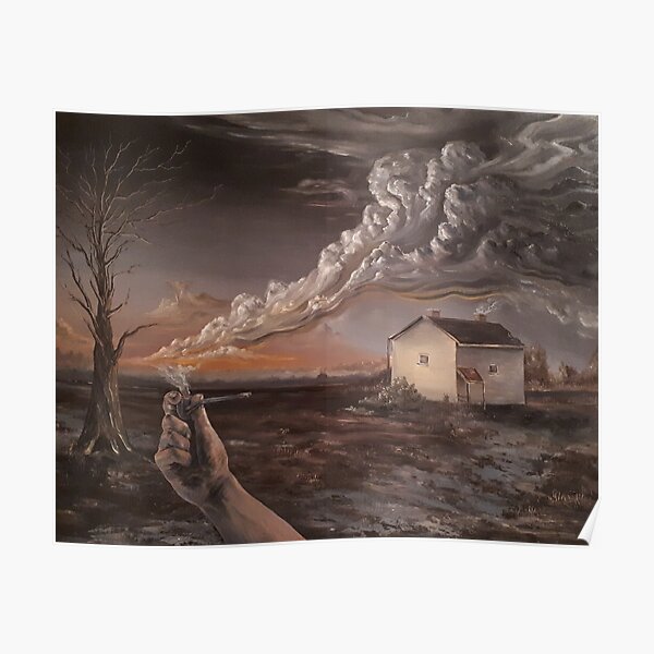 "Surreal Pipe Landscape Painting" Poster for Sale by GeorgeWestonArt ...