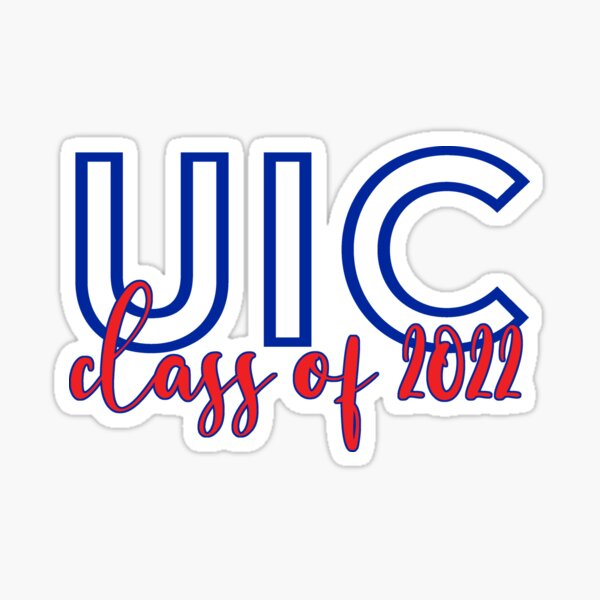 "UIC Class 2022 blue" Sticker for Sale by artbynicole0418 | Redbubble
