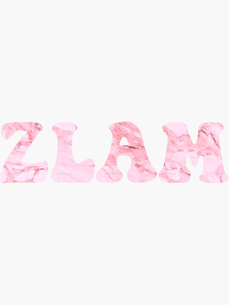 "Zlam" Sticker for Sale by cgreenblatt12 | Redbubble