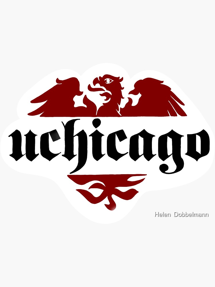 "UChicago Sticker " Sticker for Sale by lenpdobbs | Redbubble