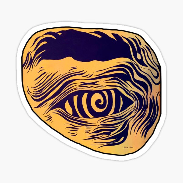 "Orange Hypnotized Eye" Sticker for Sale by LadyMayDesigns9 | Redbubble