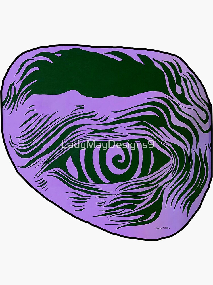 "Purple Hypnotized Eye" Sticker for Sale by LadyMayDesigns9 | Redbubble