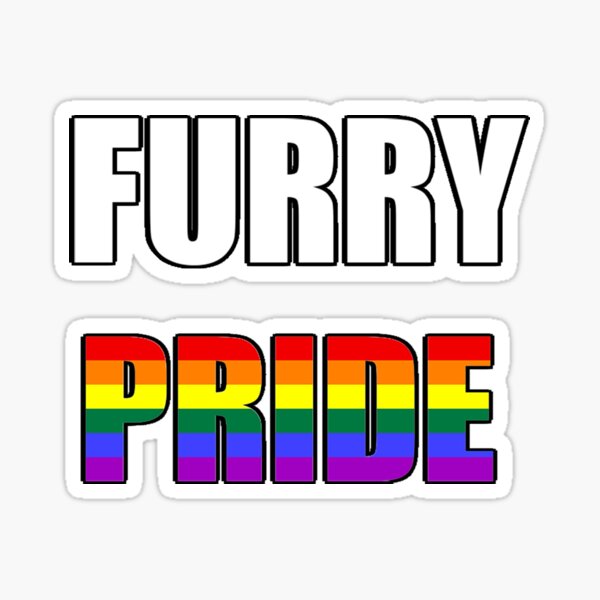 "GAY FURRY PRIDE" Sticker by johnalpaca | Redbubble