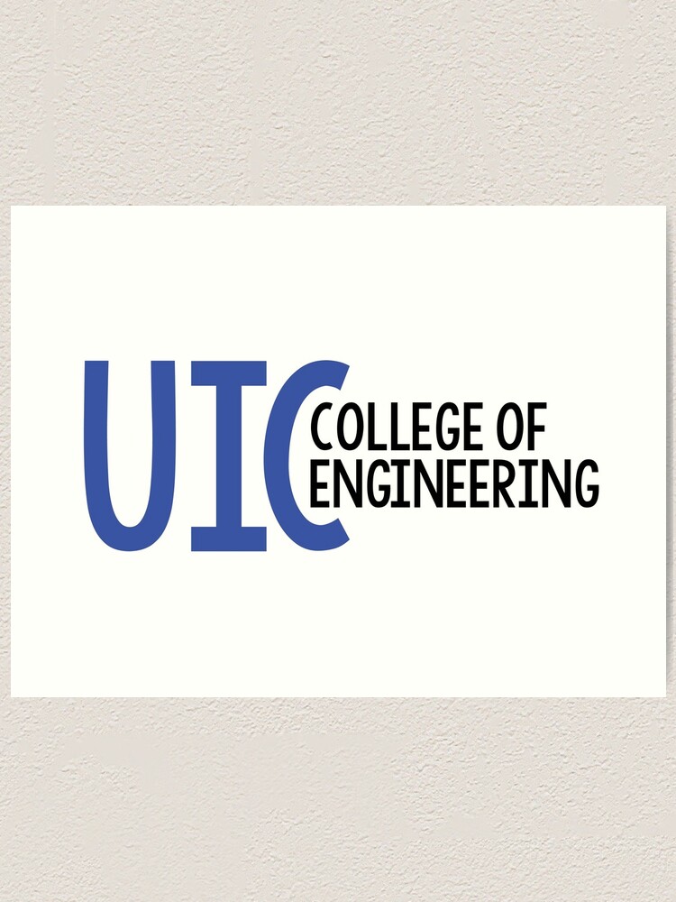 "UIC College of Engineering blue" Art Print for Sale by artbynicole0418 ...