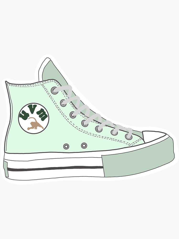 "UVM hightop shoe" Sticker for Sale by lilia-alexis | Redbubble