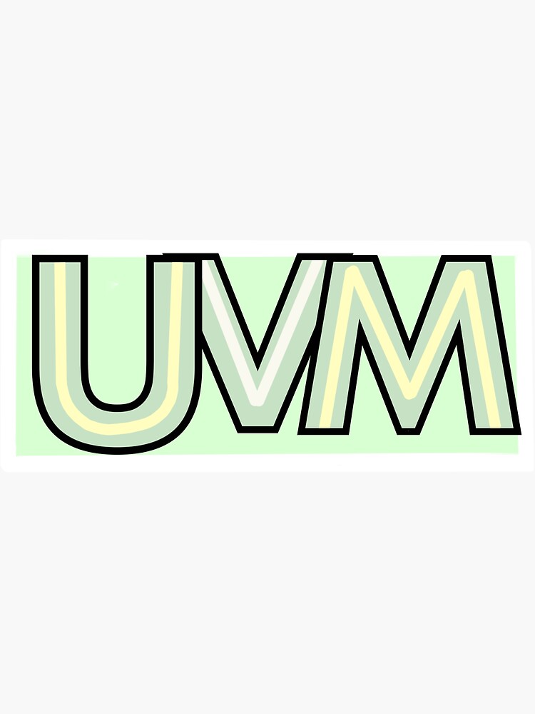 "UVM" Sticker by lilia-alexis | Redbubble