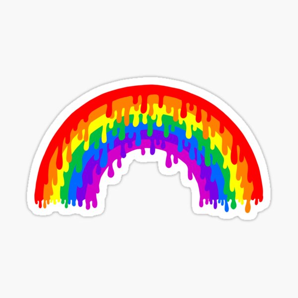 "trippy drippy rainbow" Sticker by brimcm8 | Redbubble