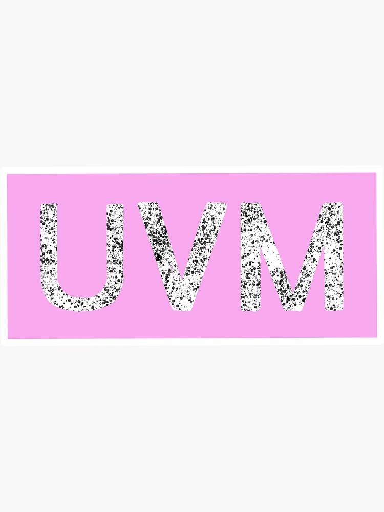 "UVM" Sticker by lilia-alexis | Redbubble