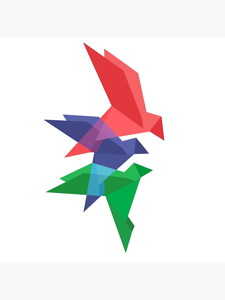 "RGB Birds" Poster by GraceECreates | Redbubble