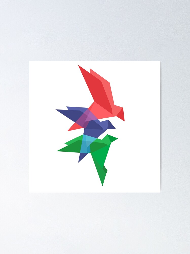 "RGB Birds" Poster by GraceECreates | Redbubble