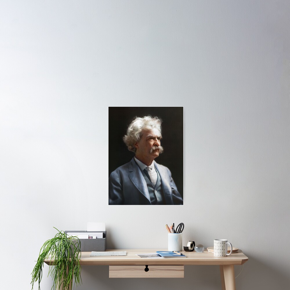 "Colorized - Mark Twain / Samuel L Clemens" Poster for Sale by ...
