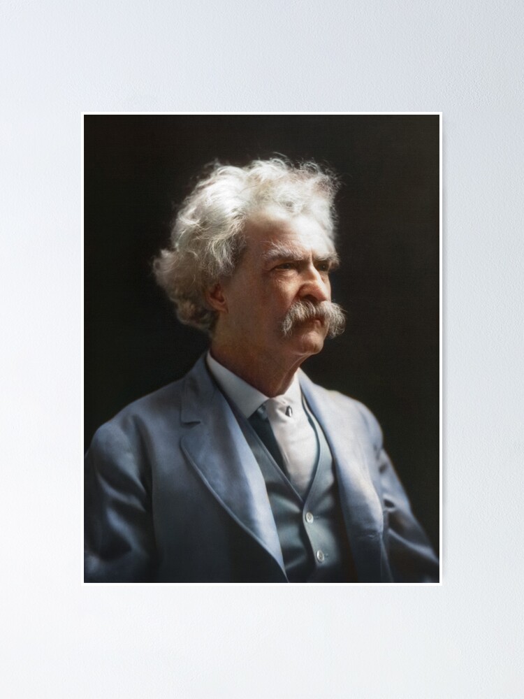 "Colorized - Mark Twain / Samuel L Clemens" Poster for Sale by ...