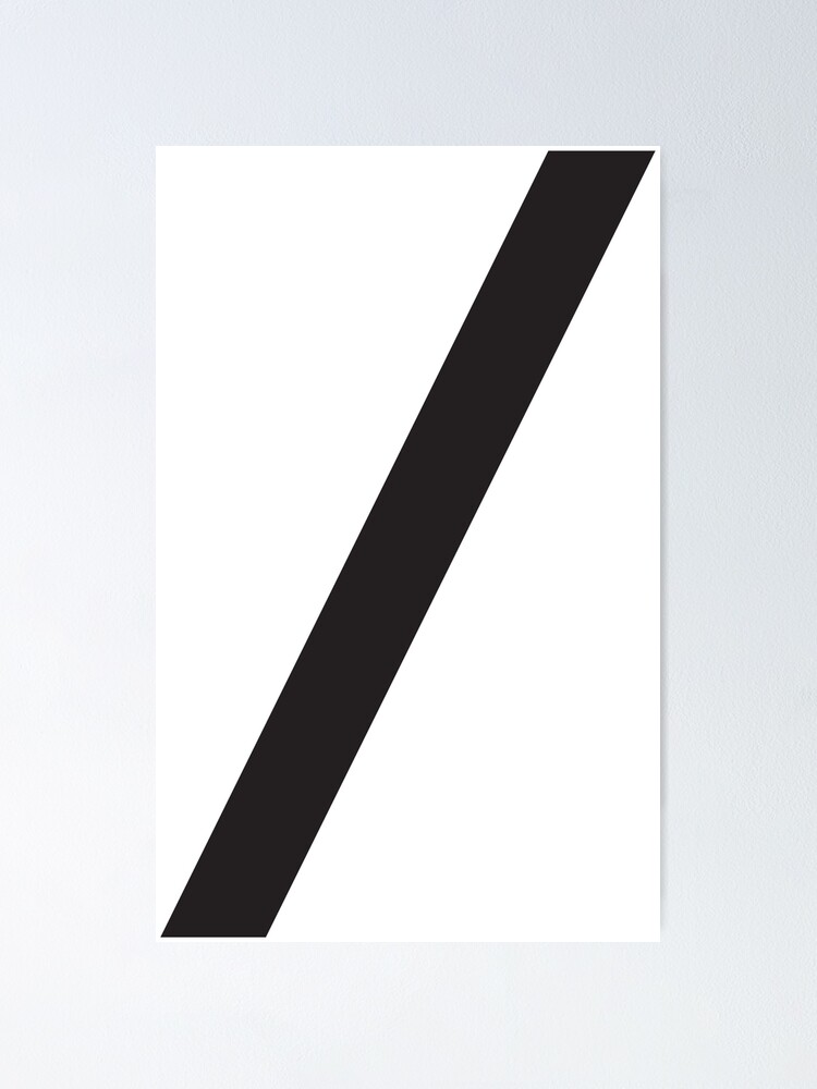 "Slash schwarze minimalistische moderne Interpunktionszeichen ...