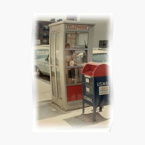 "Retro 1970's Phone Booth and Post Office Box" Poster for Sale by ...