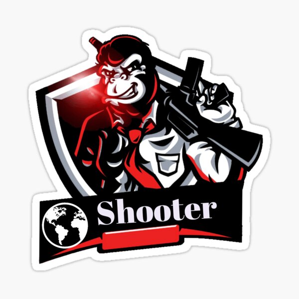 "Shooter" Sticker for Sale by sadrealam | Redbubble