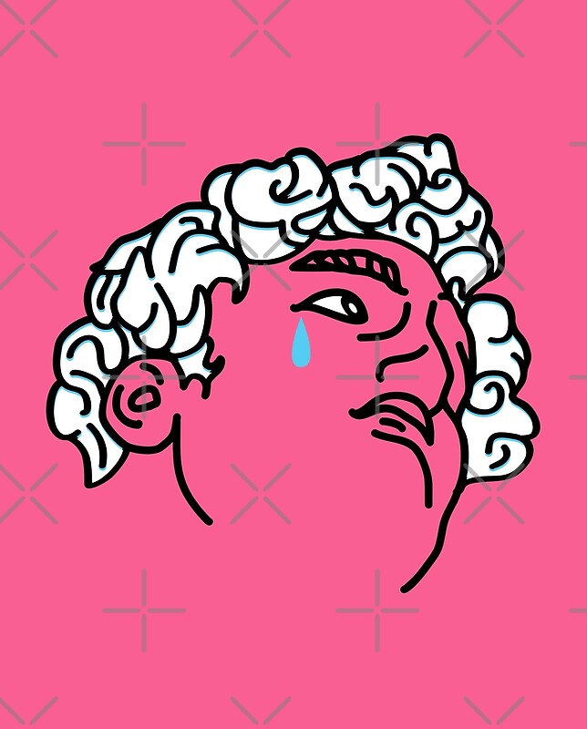 "Crying Greek Statue Aesthetic Tears" by therealsadpanda | Redbubble