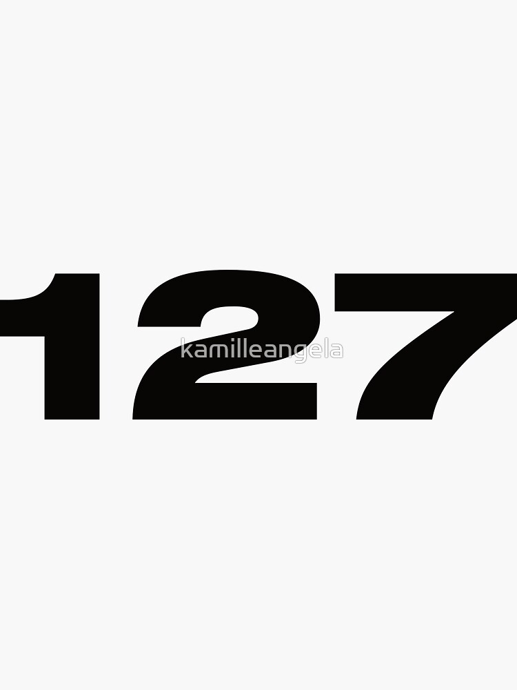 "nct 127 number" Sticker for Sale by kamilleangela | Redbubble