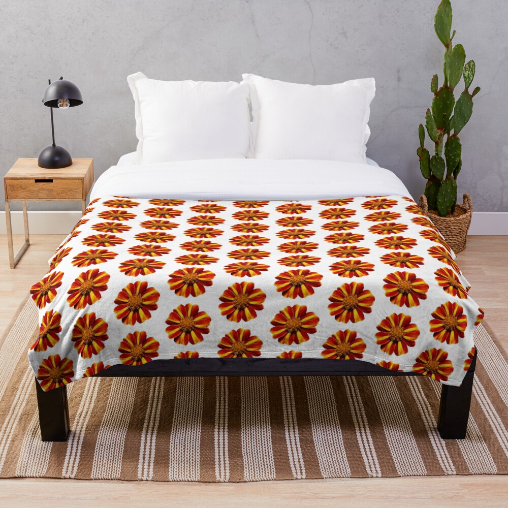 "Court Jester Marigold" Throw Blanket by EimearMac | Redbubble